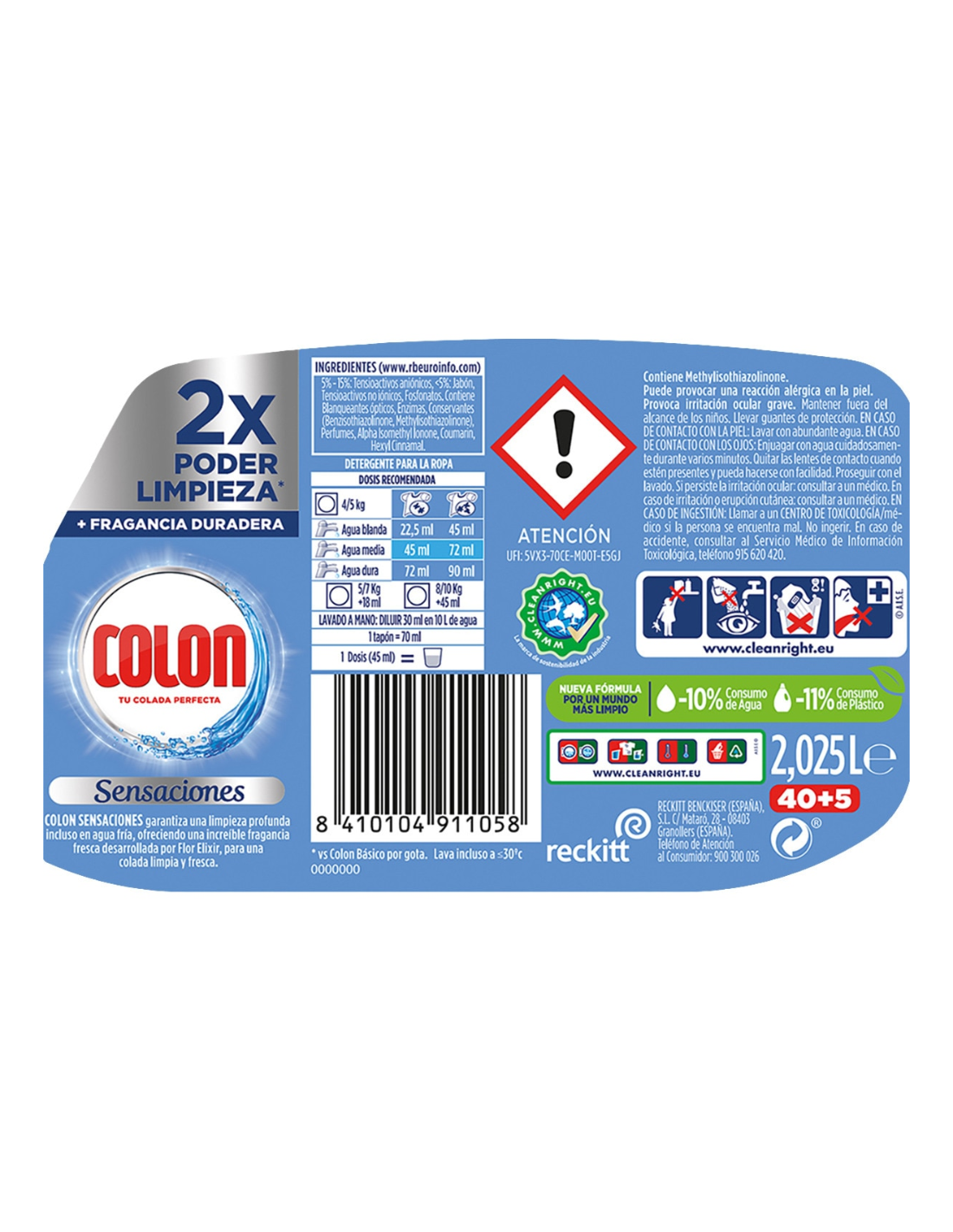 Detergente líquido Sensaciones Flor Elixir botella | Colon - Nappy.es
